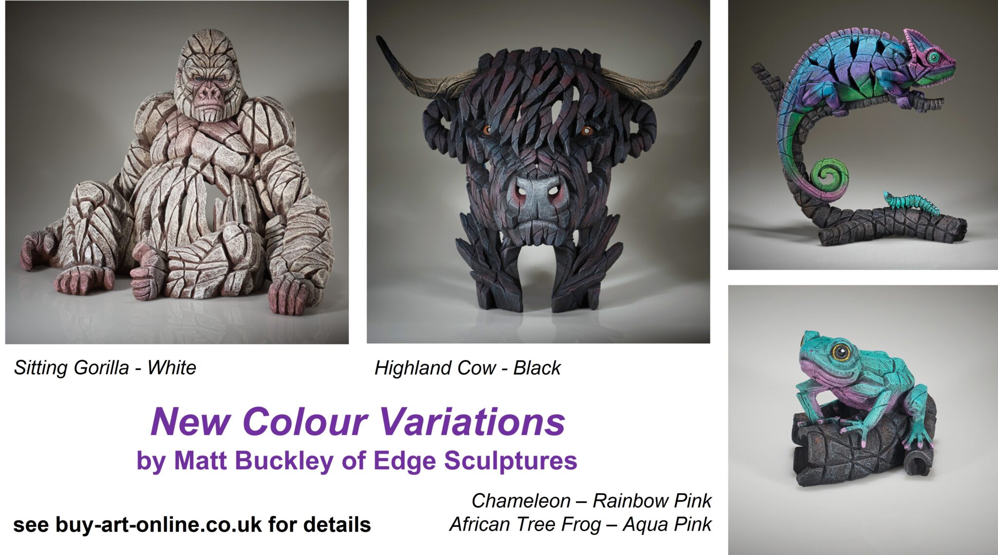 New Edge Sculptures of a Koala Bear, Lion Cub and Tiger | Quay Art