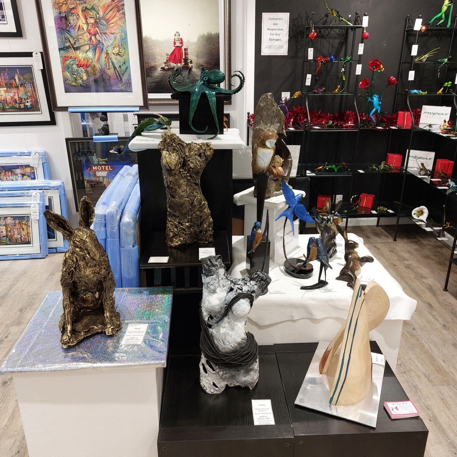 New ceramic sculptures in the gallery | Quay Art